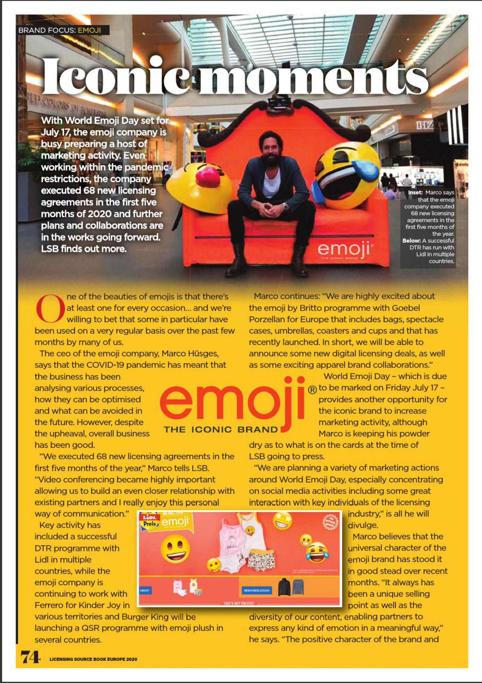 LICENSING SOURCE BOOK EUROPE 2020 - emoji® – The Iconic Brand